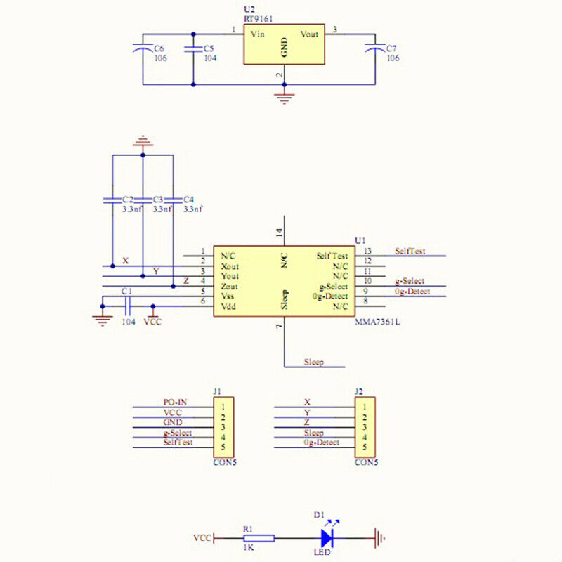 Mma7361 Angle Sensor Inclination Accelerometer Acceleration Module